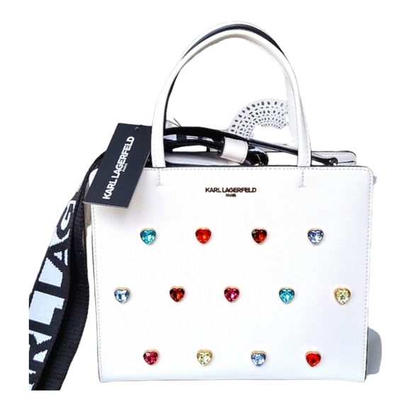 Karl Lagerfeld | Bags | Rare Karl Lagerfeld Maybelle White Rainbow ...